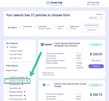 What is a covered reason for trip cancellation? - CoverTrip
